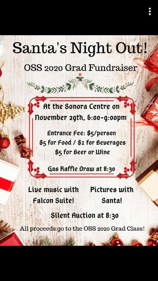 Santa’s Night Out! OSS 2020 Grad Fundraiser @Sonora Centre ...